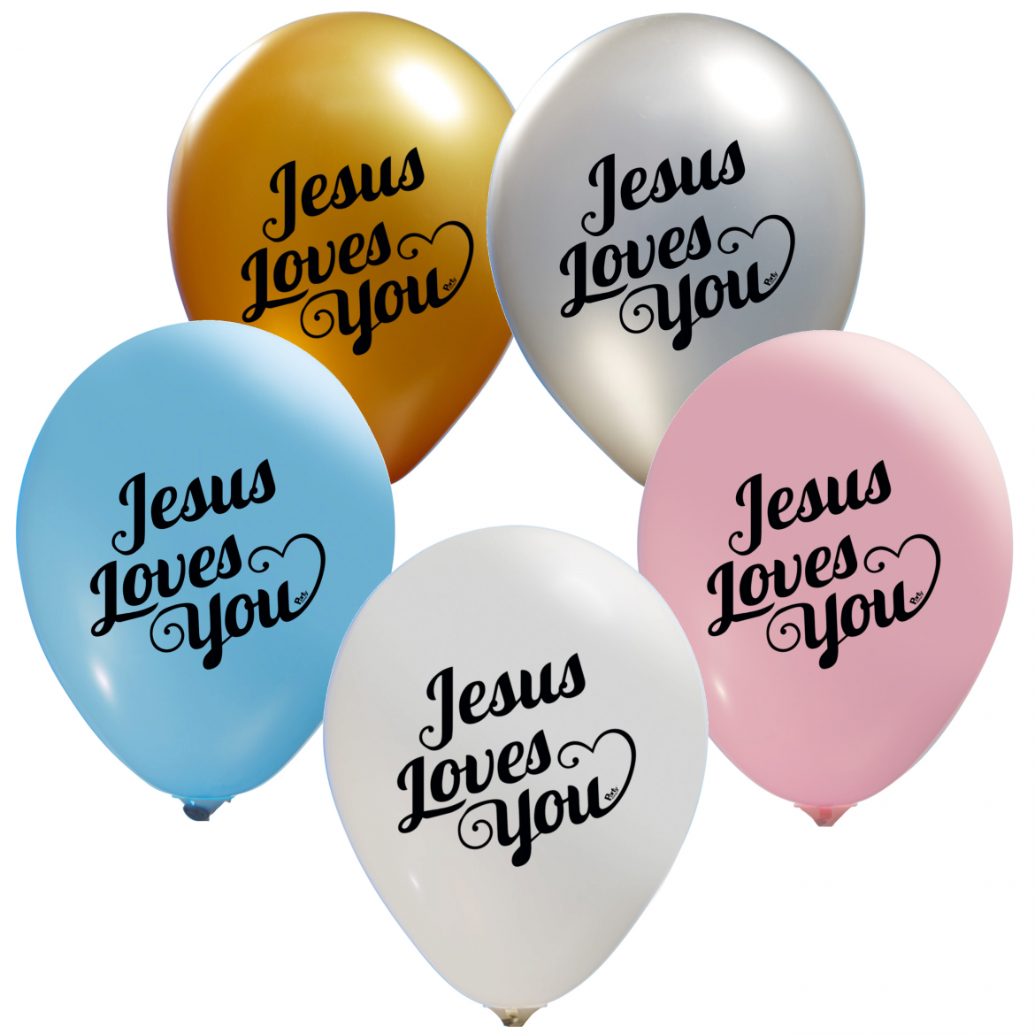 Jesus Loves You (50ct) 12″ Latex Balloons – PartyZoneStore